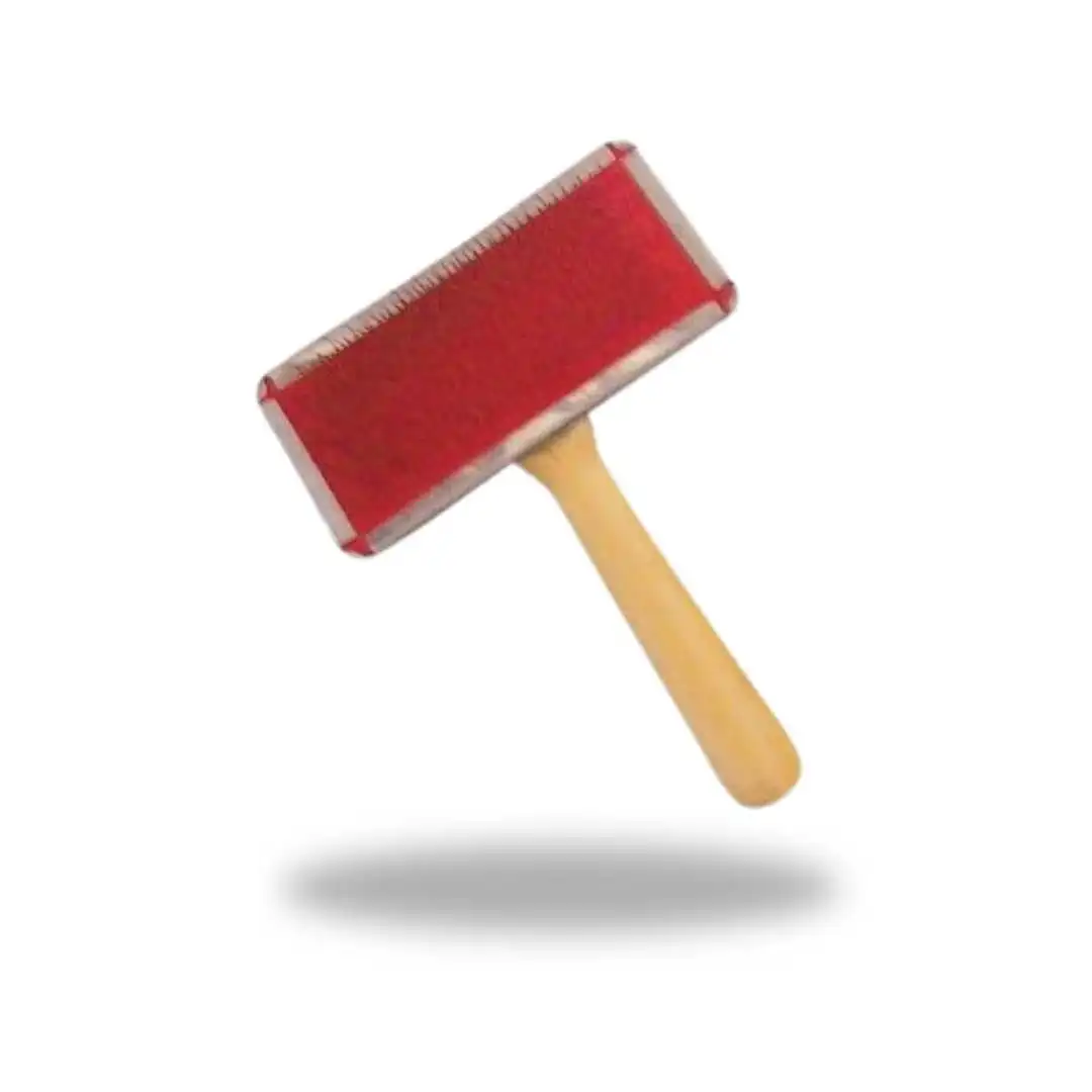 300031 CARDE METAL 12CM MANCHE BOIS - TOMDOG